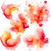 Peachy Splash PNG Watercolor Background Clipart Abstract Watercolor ...