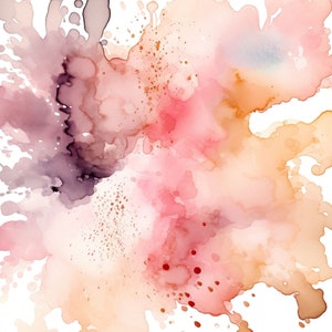 Neutral Watercolor Splatter Clipart, Abstract Background, Digital ...