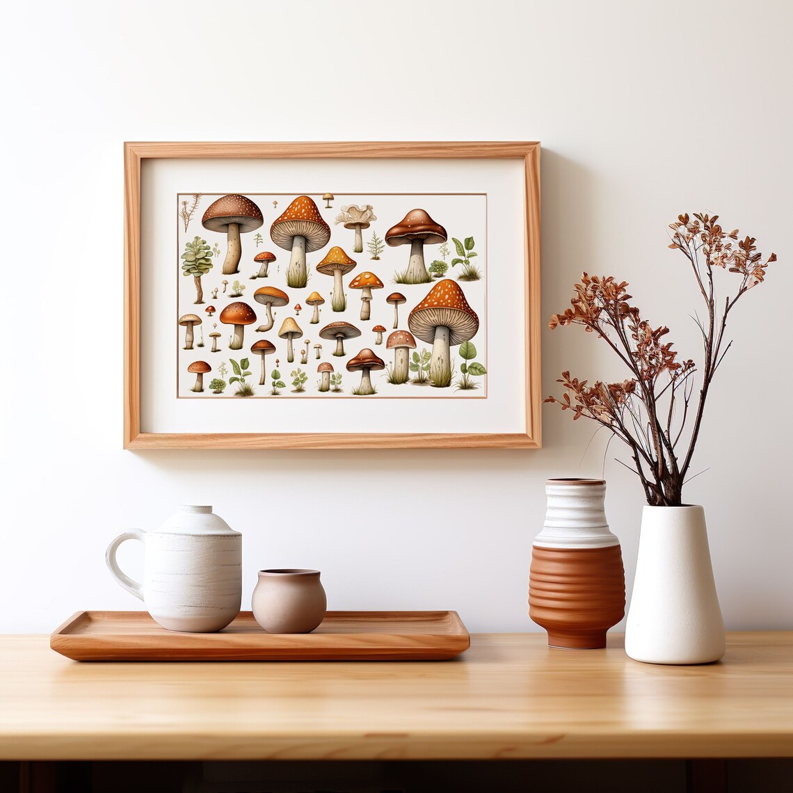 Woodland Clipart Watercolor Mushrooms Clipart Cute Mushrooms Commercial ...