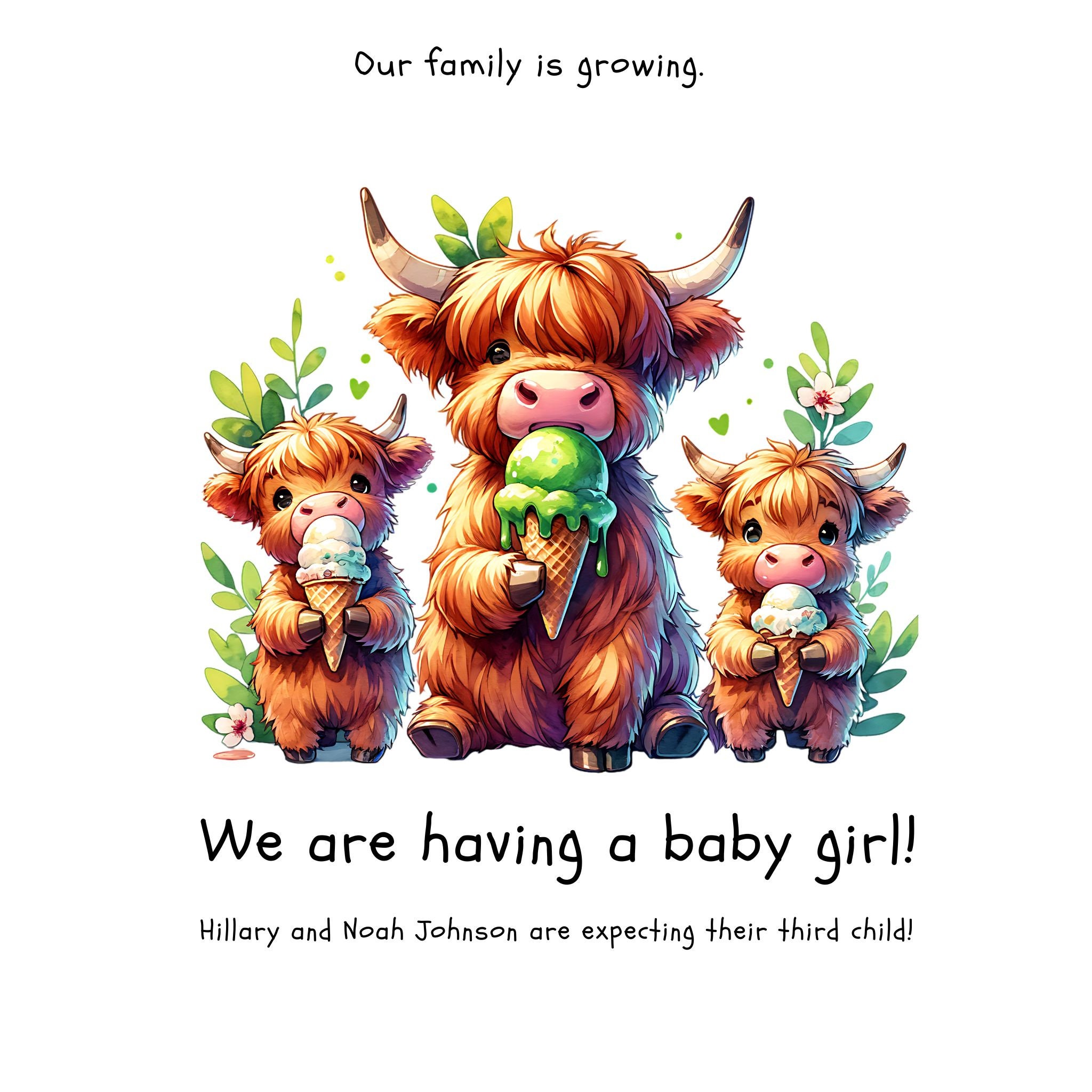 Kitchen Highlander Cows Family Highlandcow Clipart Cow PNG Bundle ...