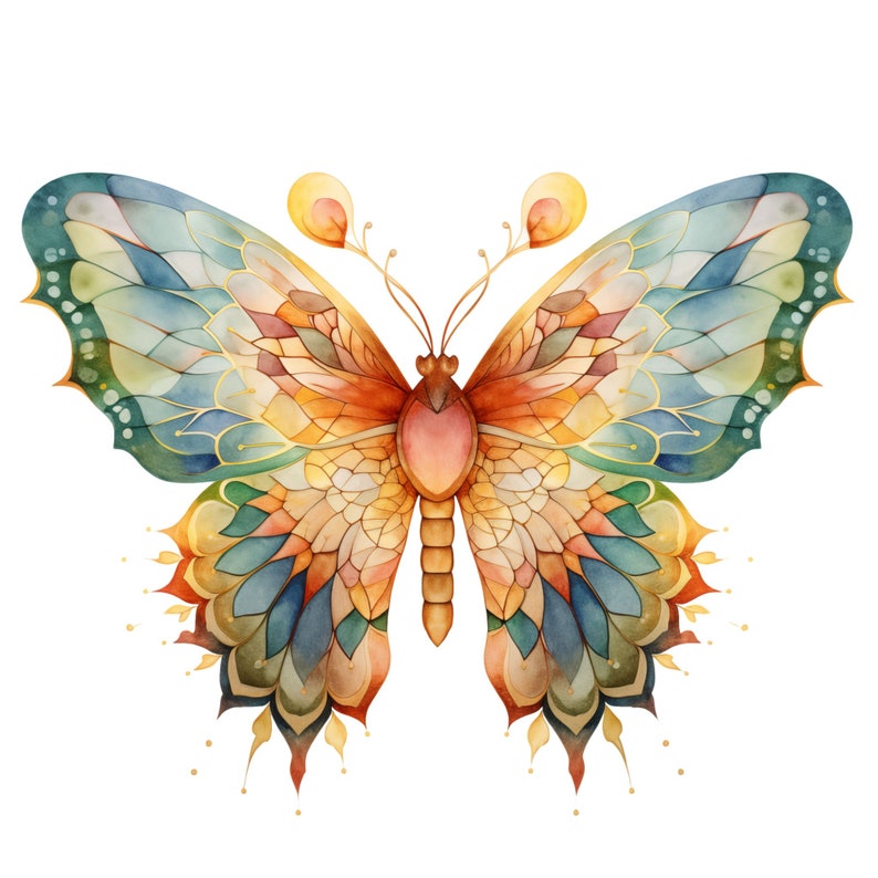 Pastel Butterfly Clipart, Soft Colors Butterflies Pastel Clipart Bundle ...