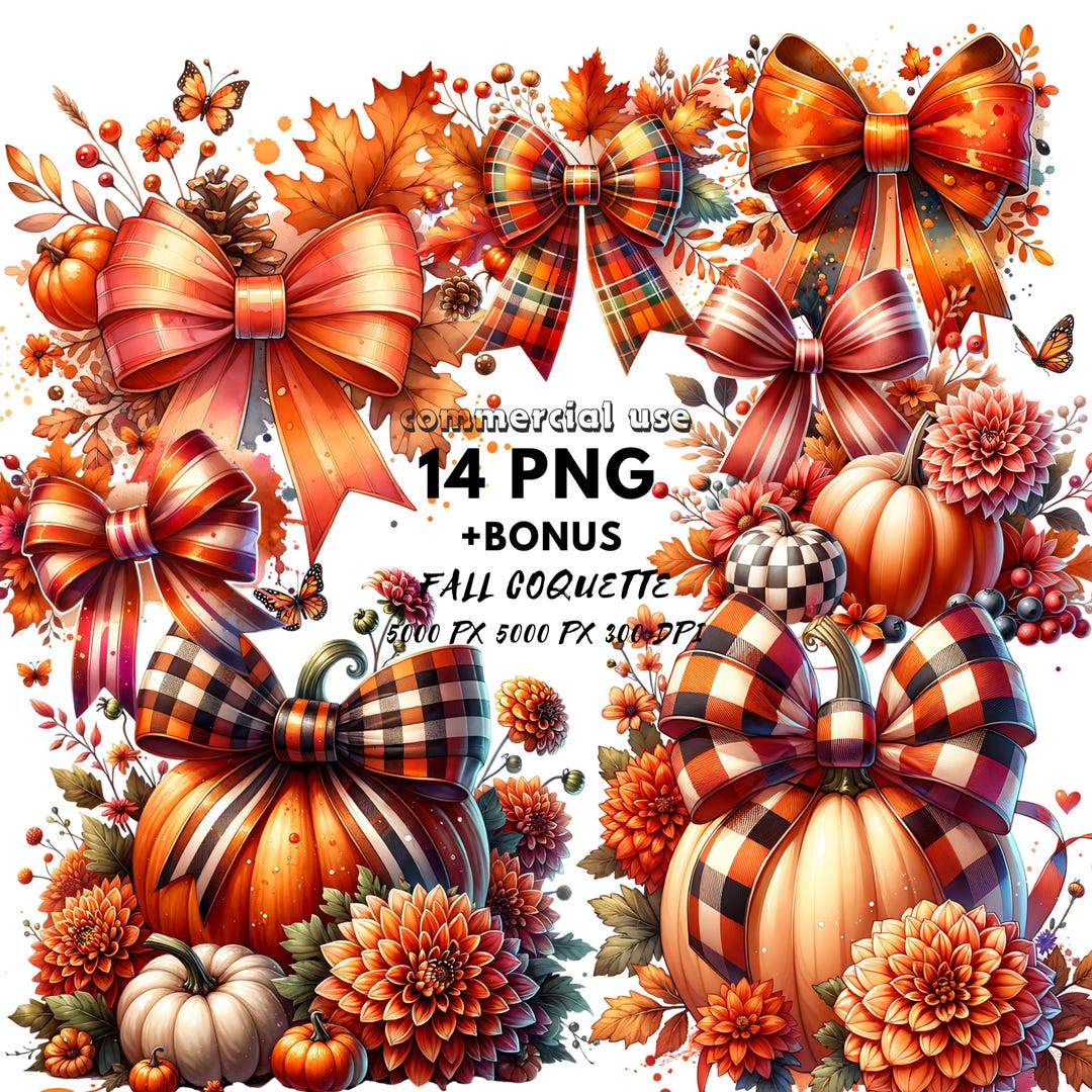 Fall Vibes Png | Coquette Pumpkin Png | Thankful Png | Thanksgiving ...
