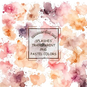 Neutral Watercolor Splatter Clipart, Abstract Background, Digital ...