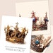 Crown Watercolor Clipart Royal Silver Gold Stones Headpiece Vintage ...