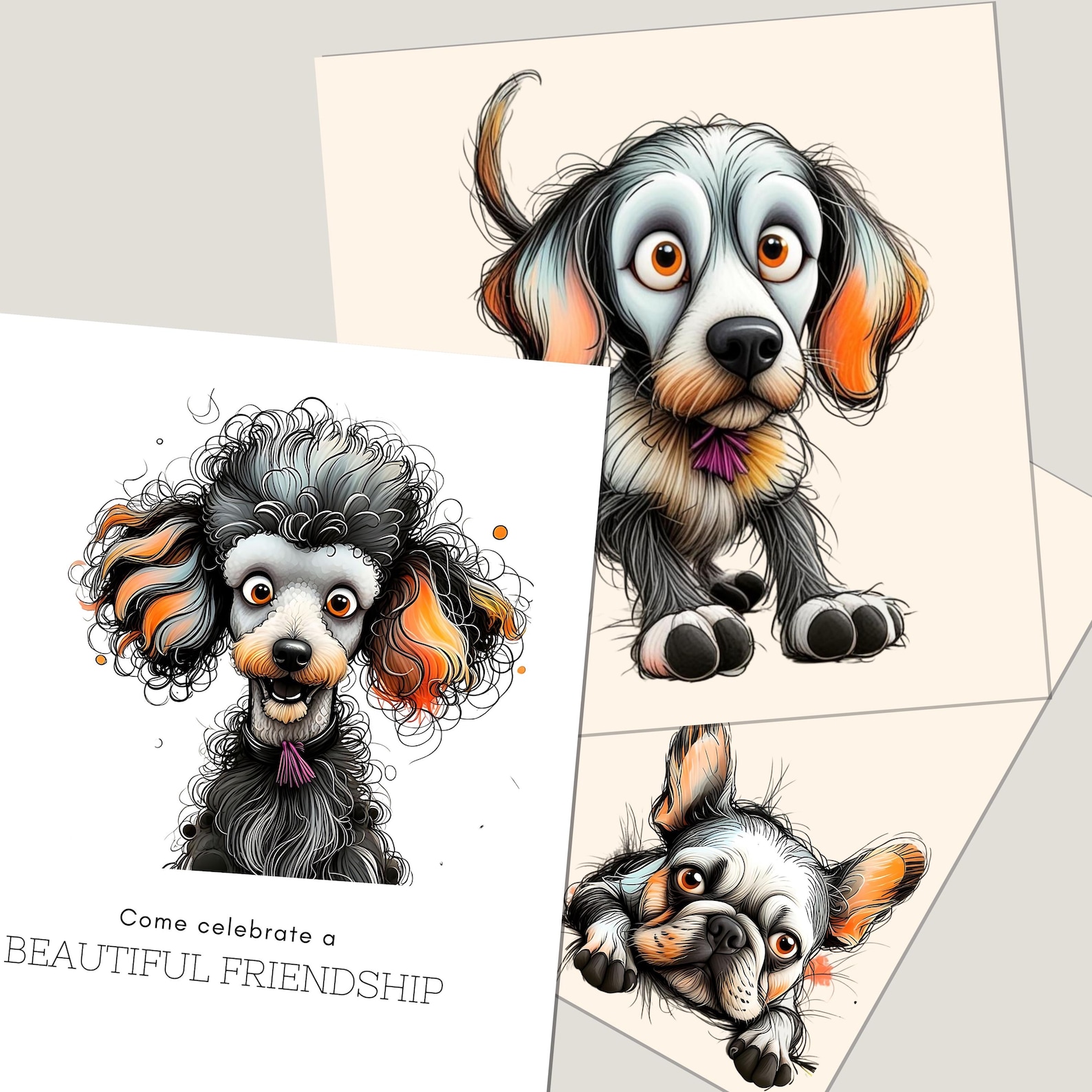 Quirky Dog Clipart Bundle - Funny Pets - Whimsical Dogs - Digital ...