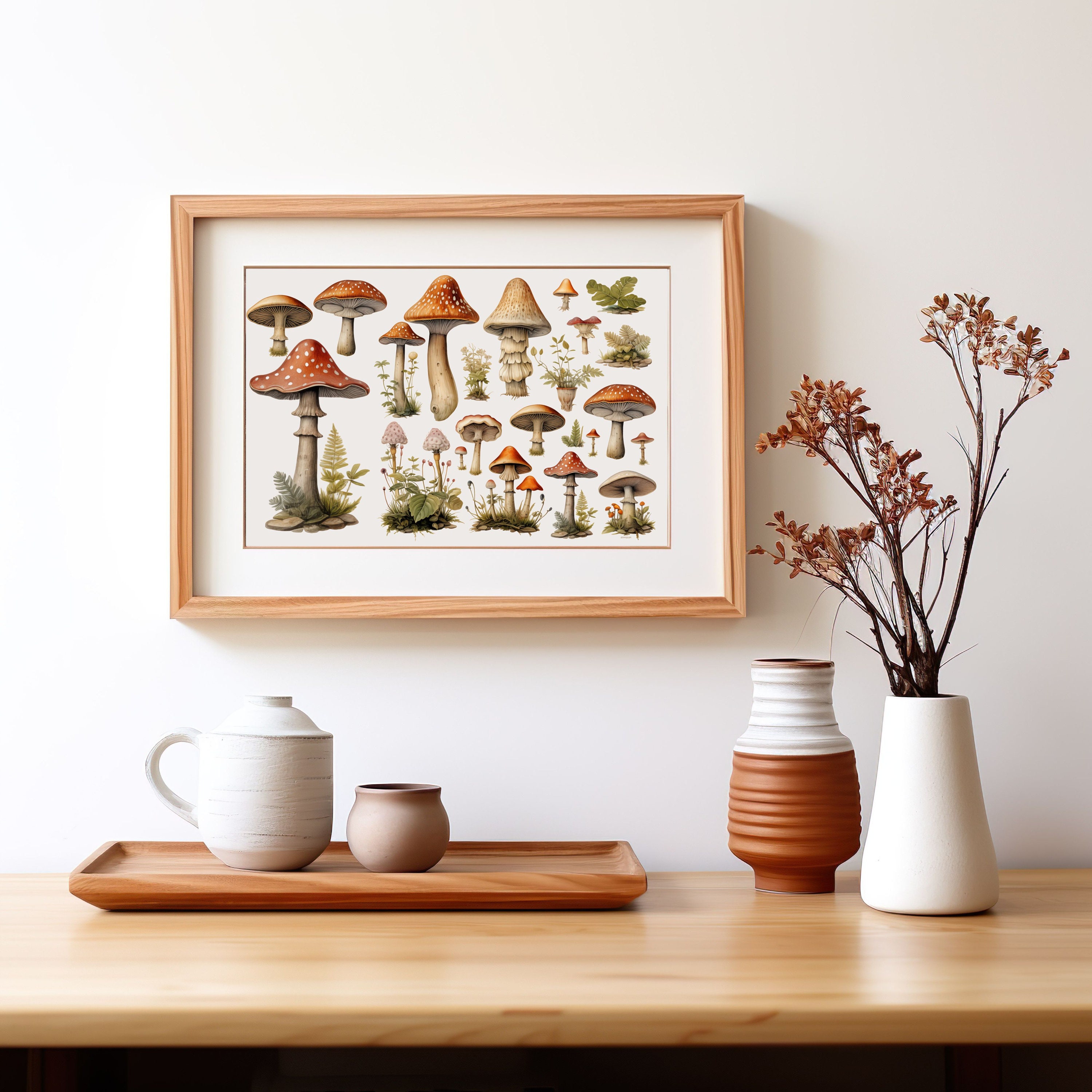 Woodland Clipart | Watercolor Mushrooms Clipart | Cute Mushrooms ...