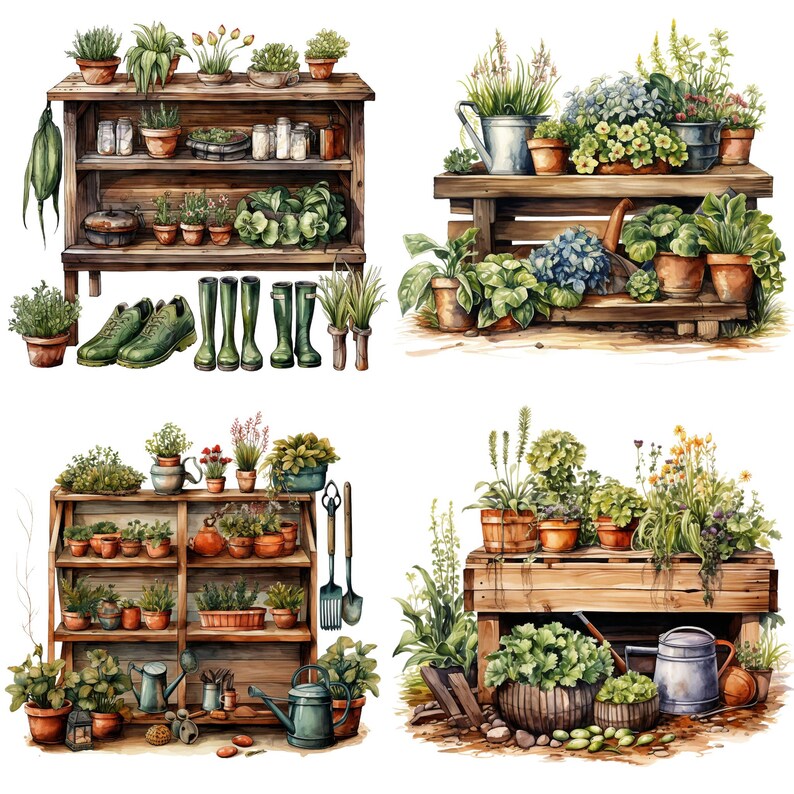 Gardening Clipart Bundle Plantlover Gardening Tools PNG Gardening ...