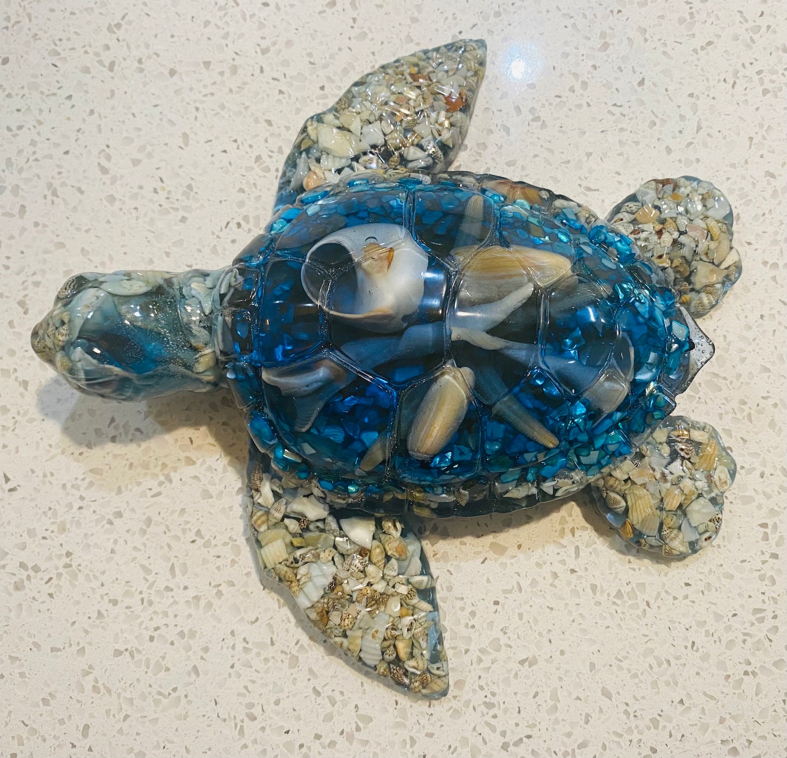 Made to Order Giant Blue Shell Resin Turtle - Etsy