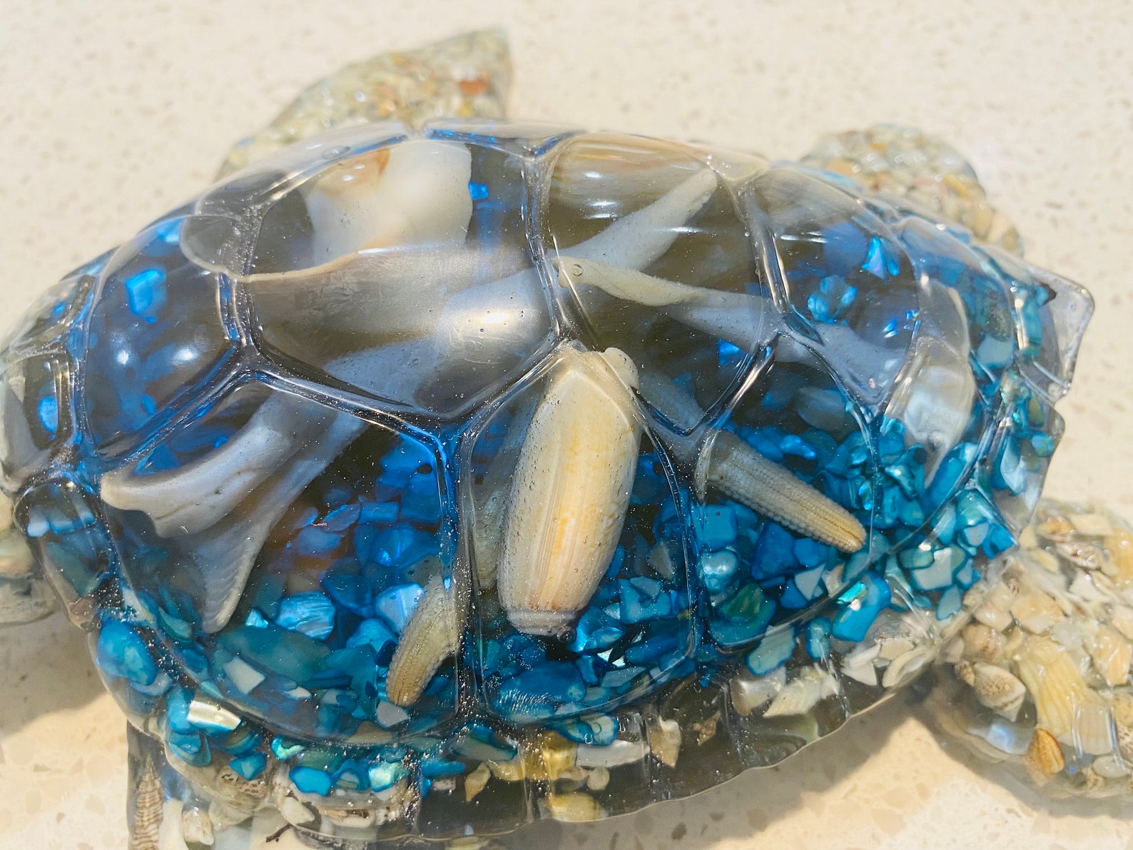 Made to Order Giant Blue Shell Resin Turtle - Etsy
