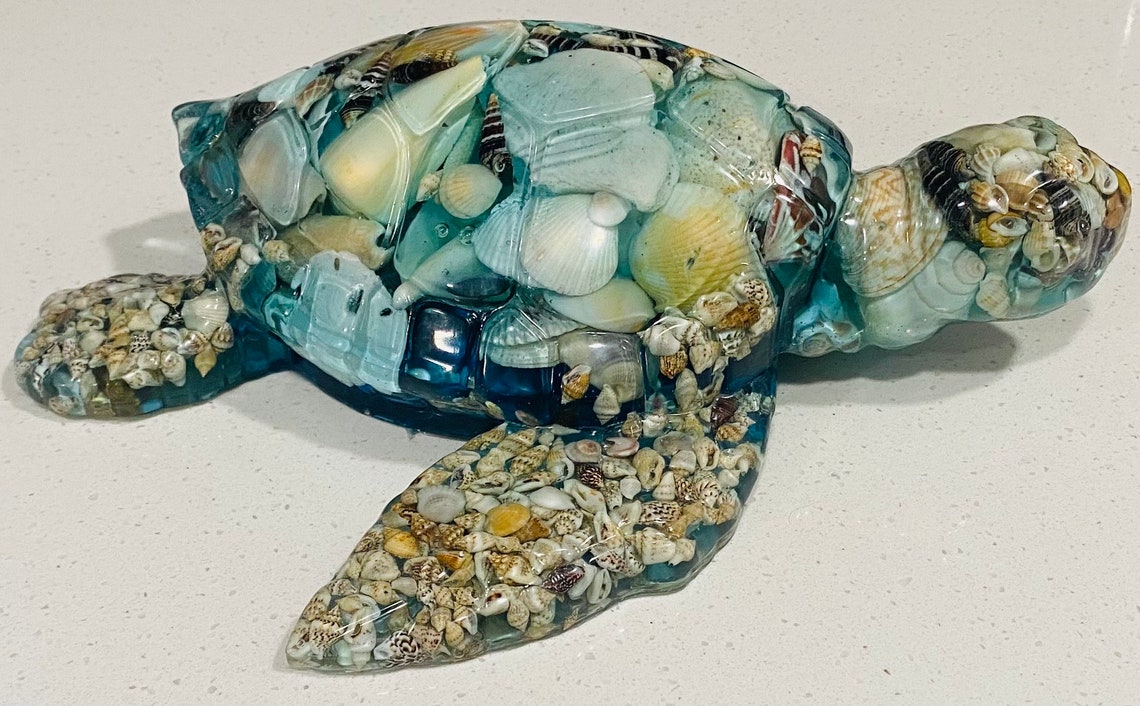 Made to Order: Giant Ocean/shell Resin Turtle - Etsy
