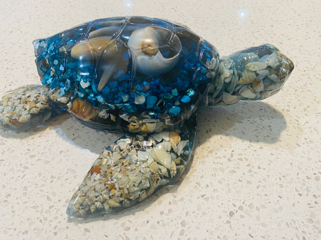 Made to Order Giant Blue Shell Resin Turtle - Etsy