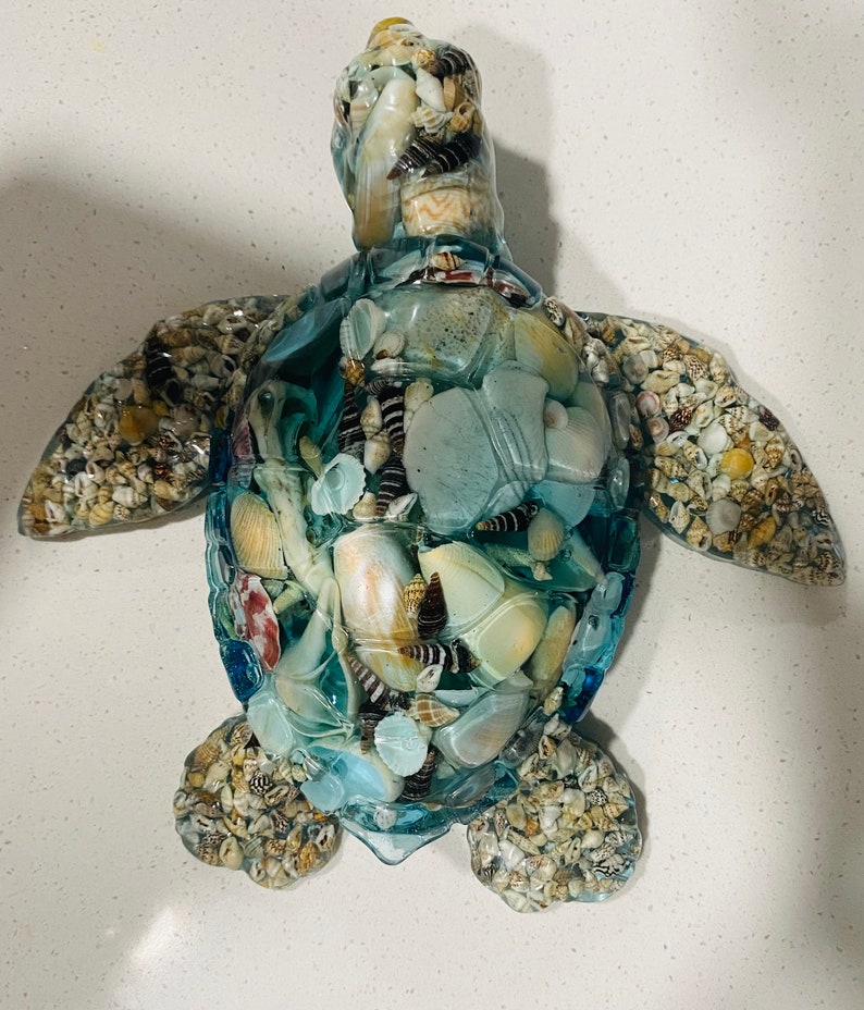 Made to Order: Giant Ocean/shell Resin Turtle - Etsy