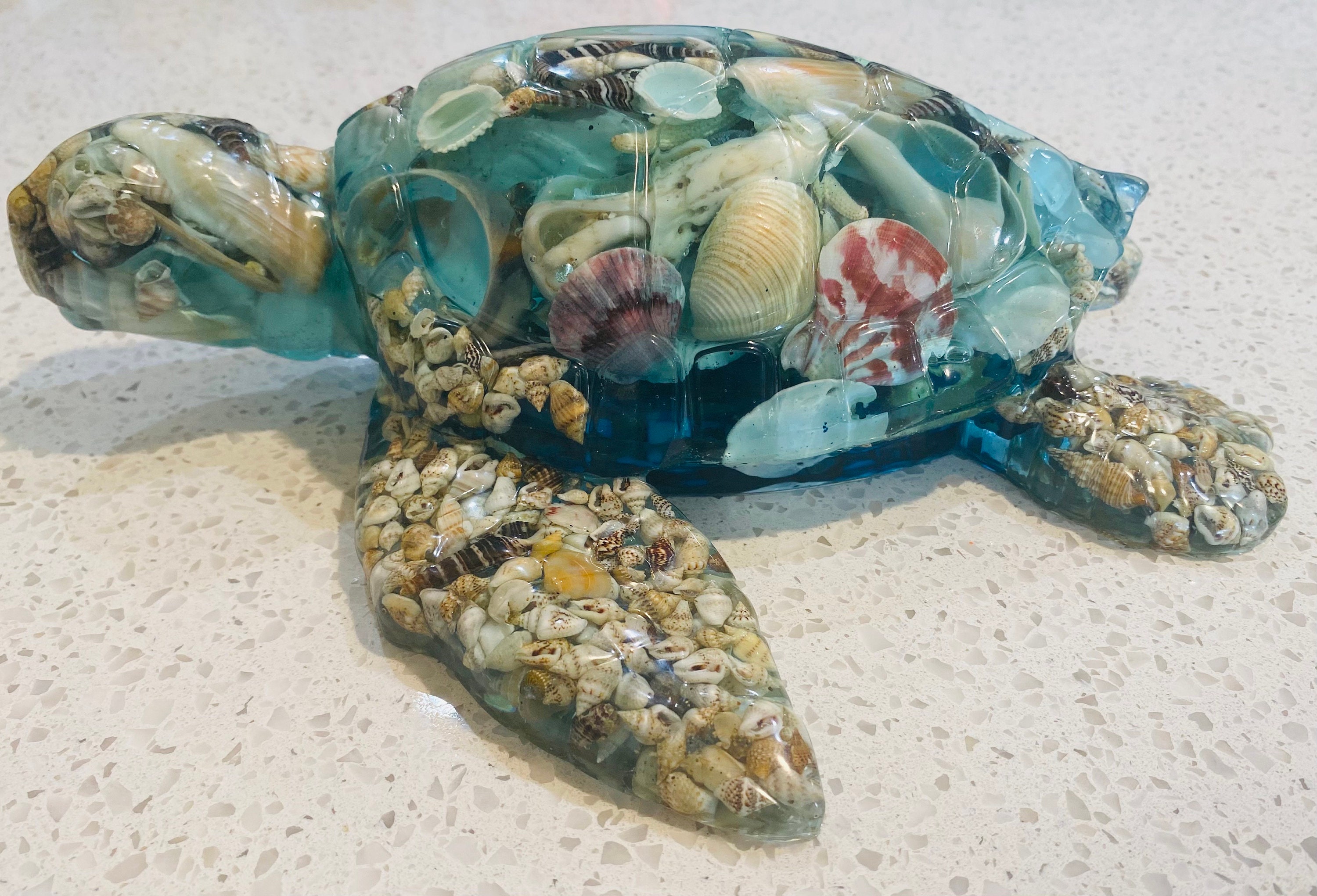 Made to Order: Giant Ocean/shell Resin Turtle - Etsy