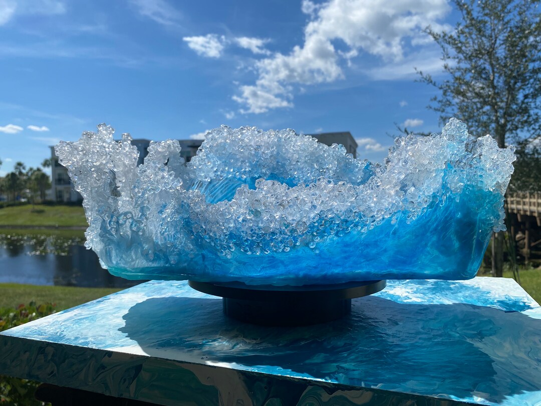 Made to Order: Sculpted Beach Wave Resin Bowl - Etsy