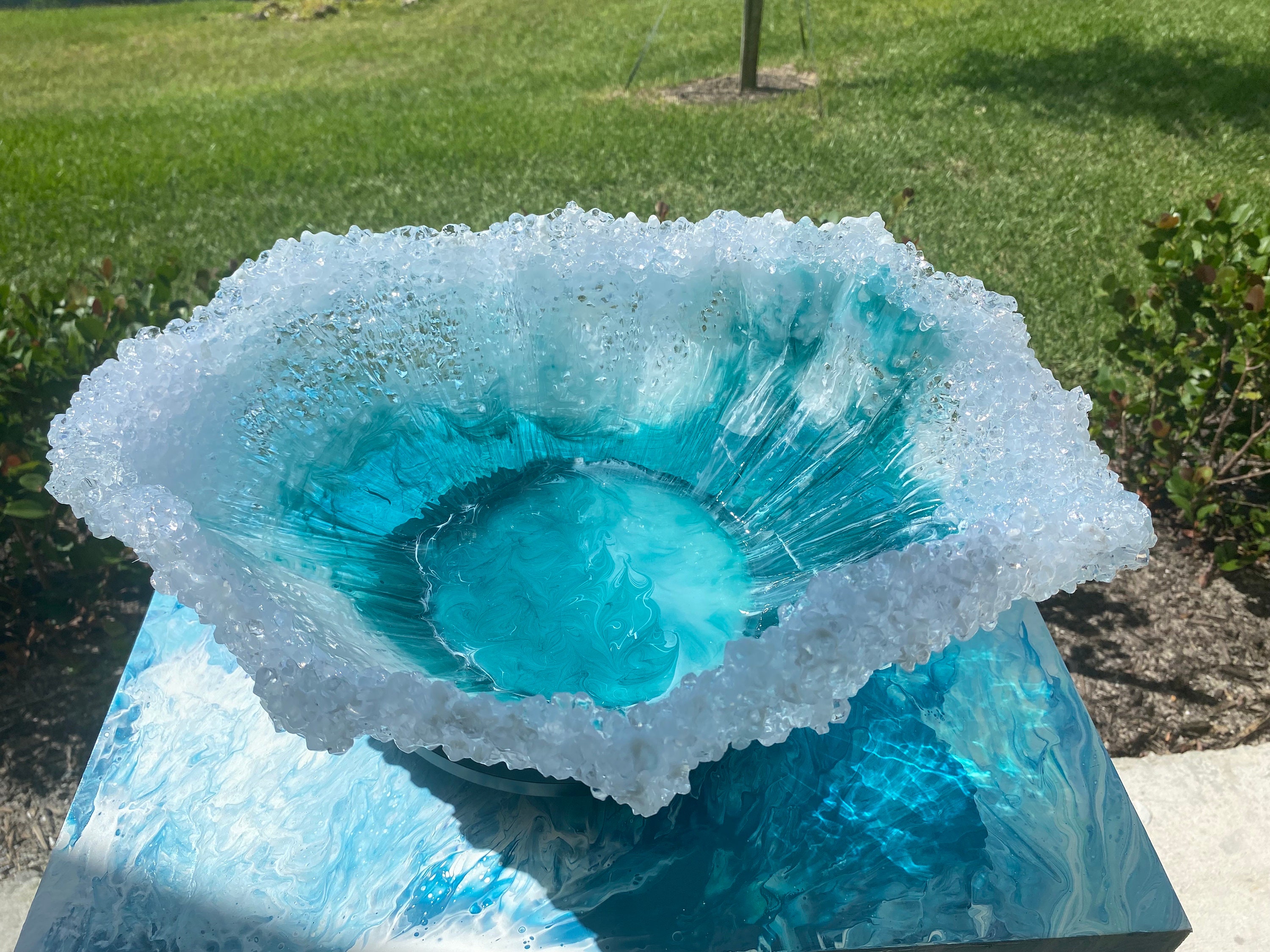 Made to Order: Sculpted Beach Wave Resin Bowl - Etsy