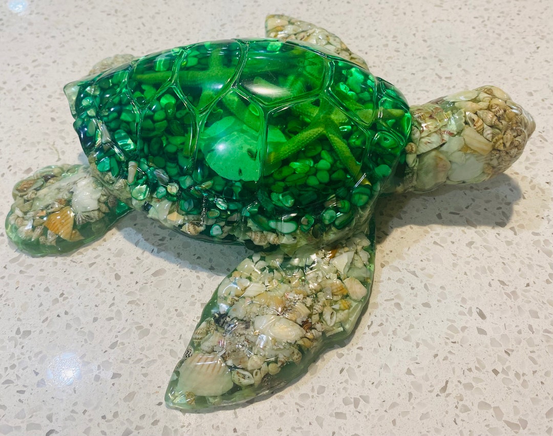 Made to Order Giant Green Shell Resin Turtle - Etsy