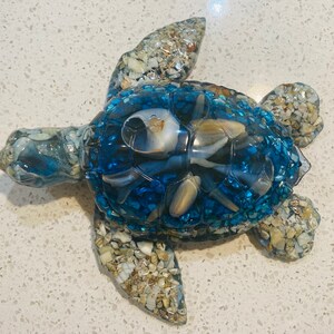Made to Order Giant Blue Shell Resin Turtle - Etsy