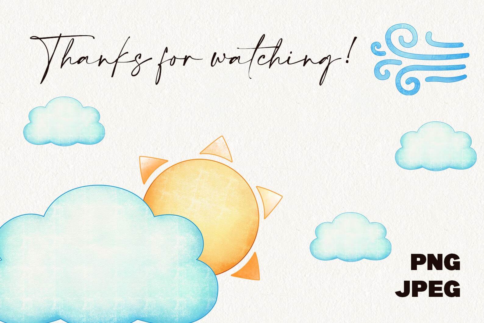 Watercolor Sun, Moon and Cloud Clipart, Yellow Sun PNG, Summer Clip Art ...