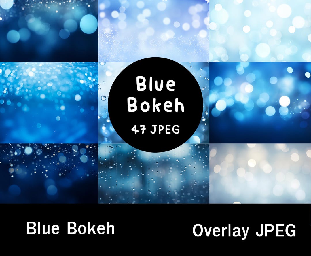 47 Blue Bokeh Overlay Set | High-quality Jpegs | Cool Sparkling Light ...