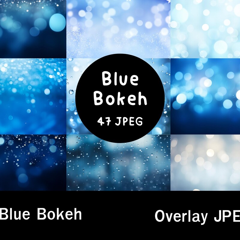 Blue Bokeh - Etsy