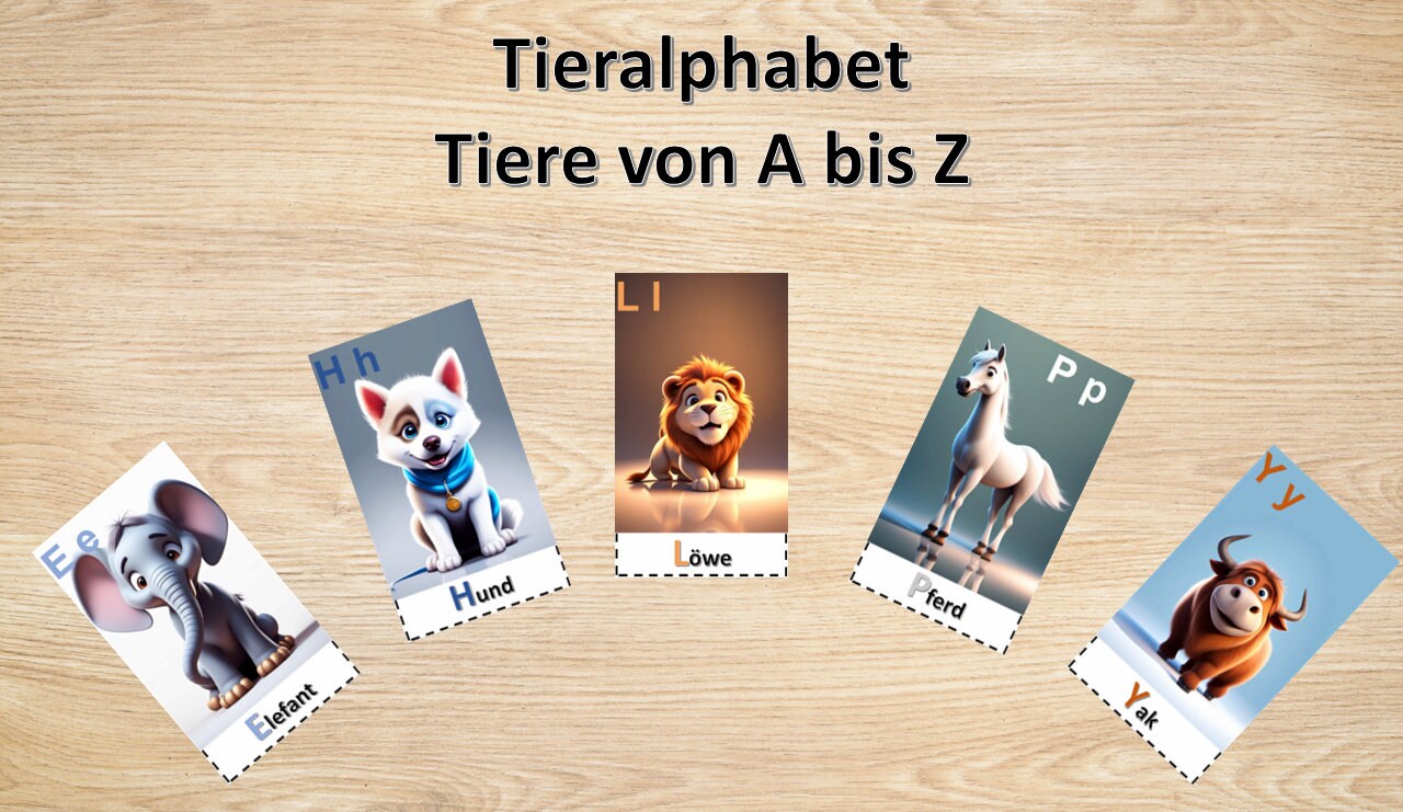 ABC Animals.flash Cards for Kids.a to Z Cards.animal Alphabet - Etsy