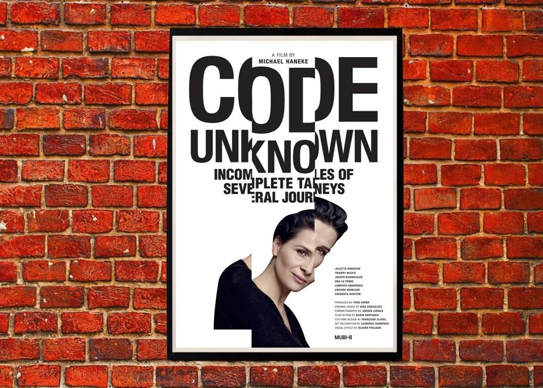 Code Unknown (2000) Movie Film Poster Print Art Wall Decoration - Etsy
