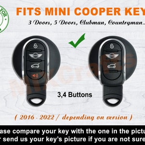 Customizable Leather Key Cover for Mini Cooper Mini Cooper Gift for Her ...