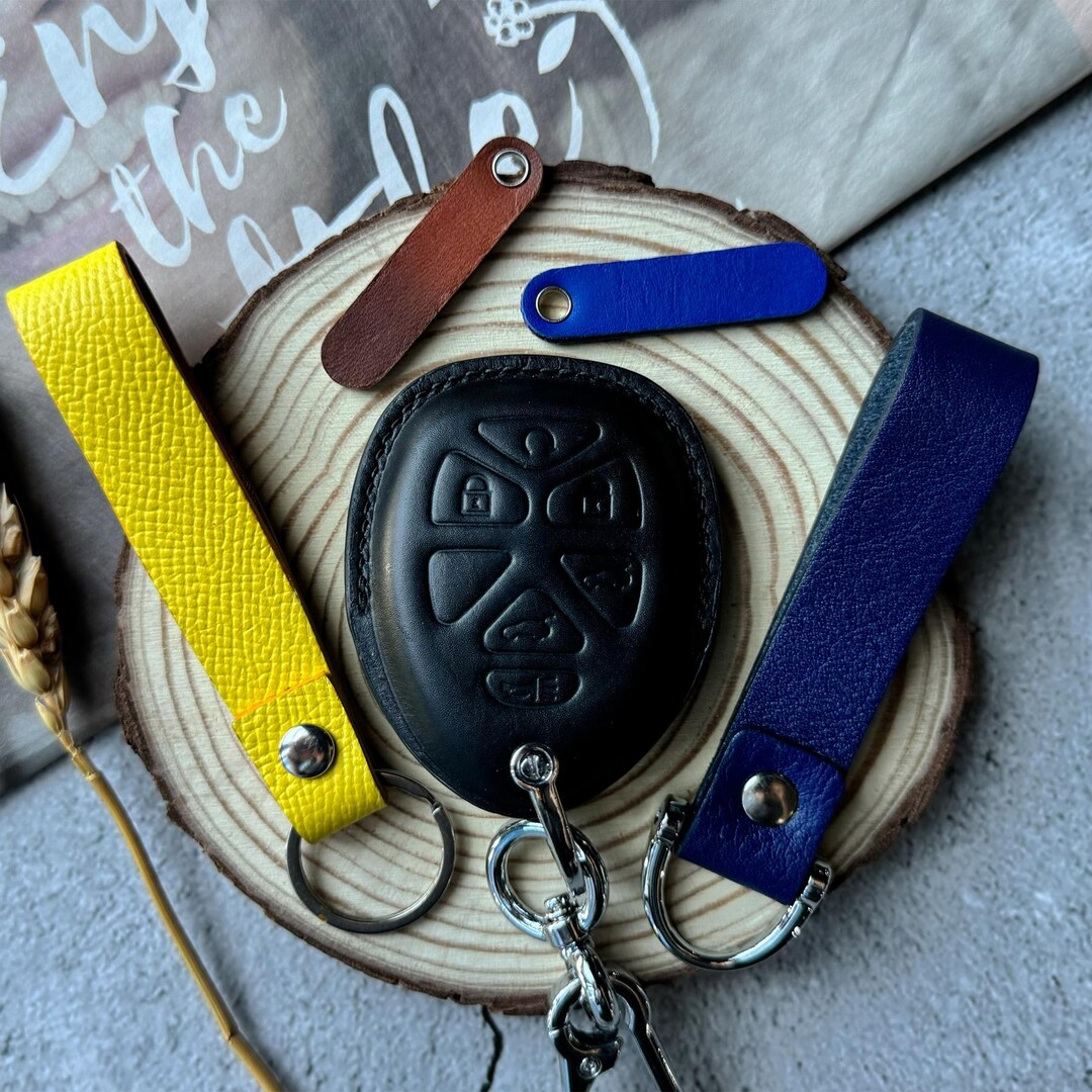 2022-2024 Pain Color Leather Key Fob Cover for GMC AT4 Silverado ...