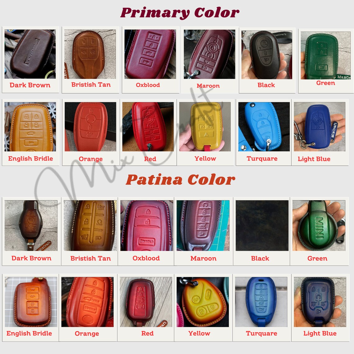 Customizable Leather Key Cover for Mini Cooper Mini Cooper Gift for Her ...
