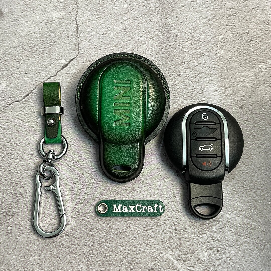 Mini Cooper F Series Key Fob Case Genuine Leather Cover With Keyring ...