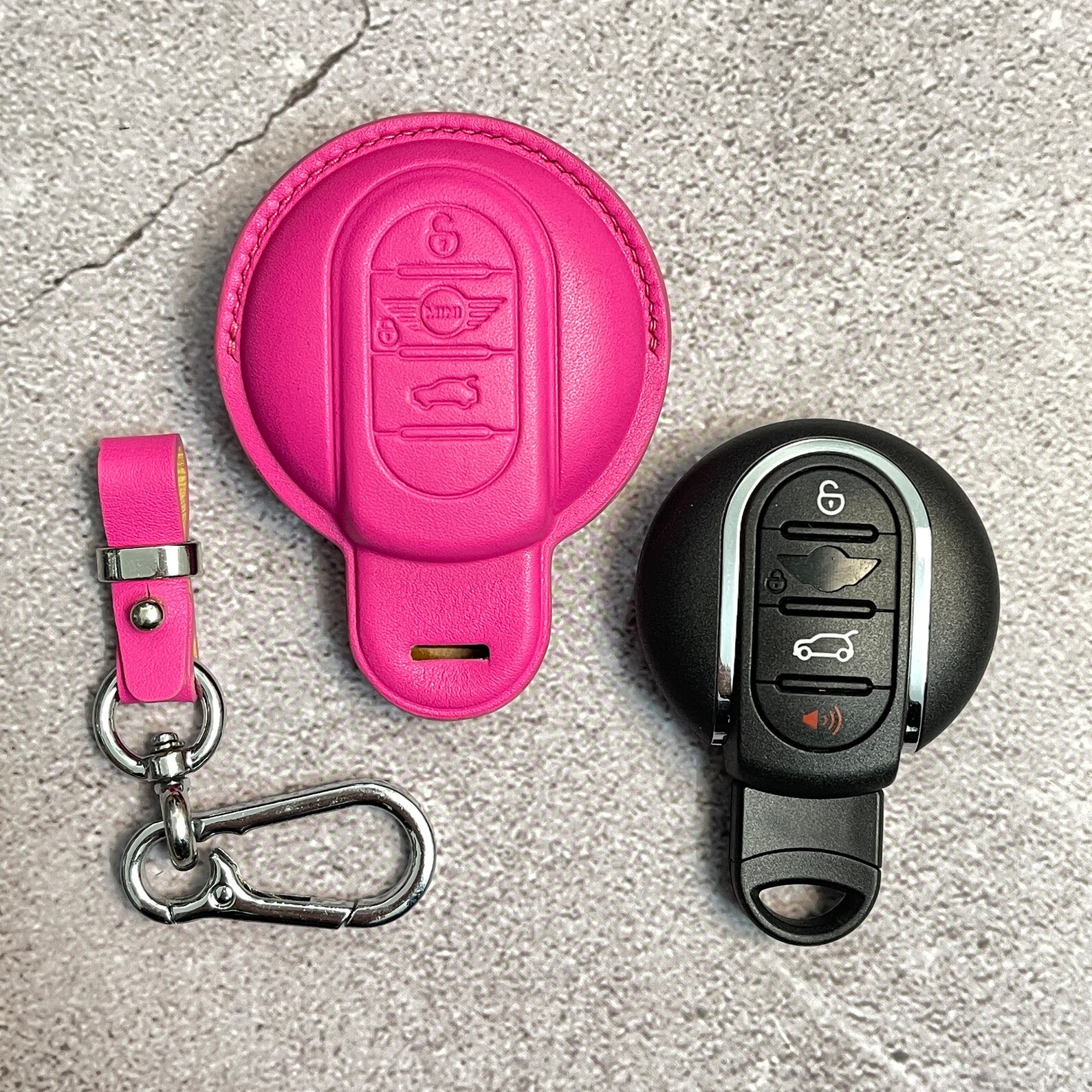 Customizable Leather Key Cover for Mini Cooper Mini Cooper Gift for Her ...