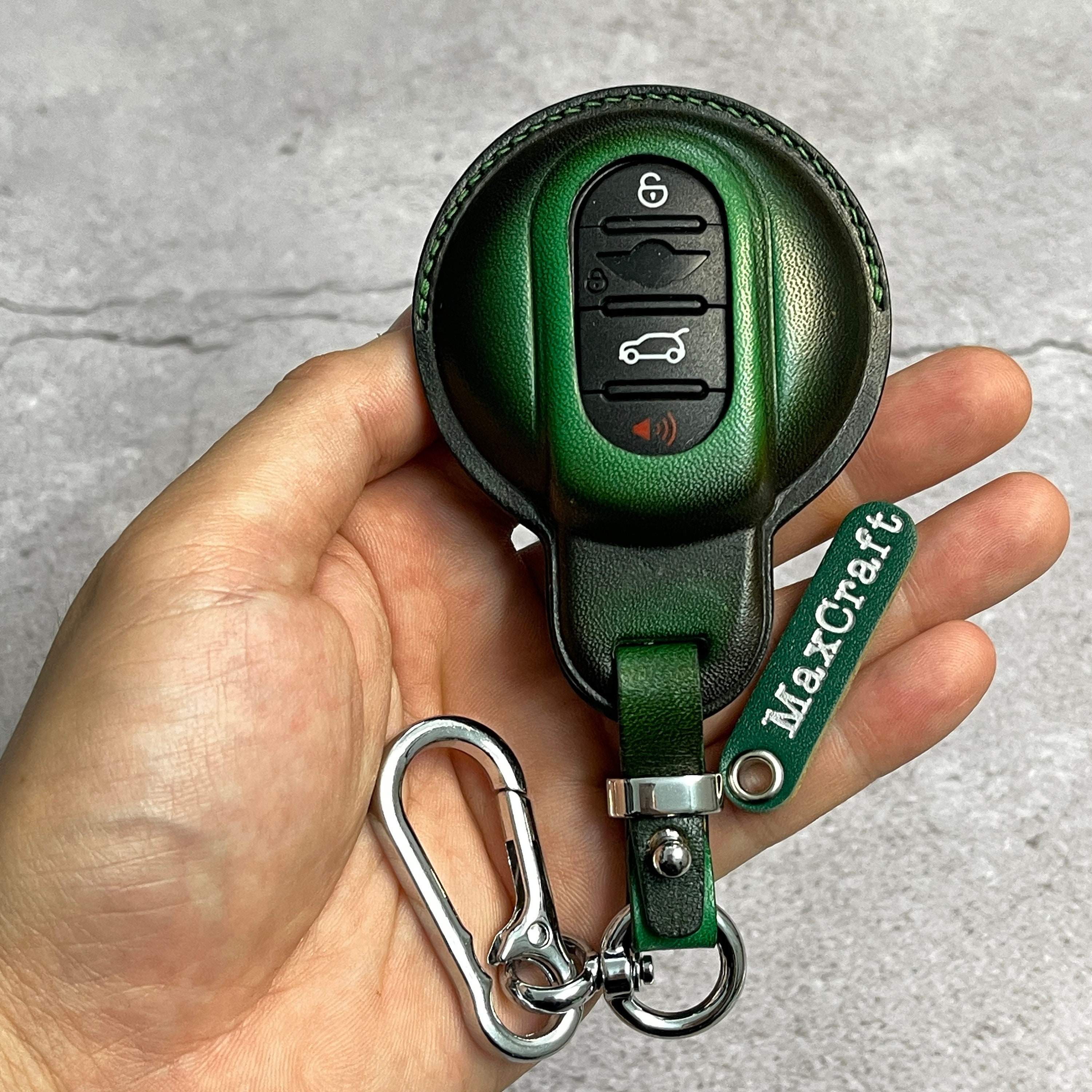 Mini Cooper F Series Key Fob Case Genuine Leather Cover With Keyring ...