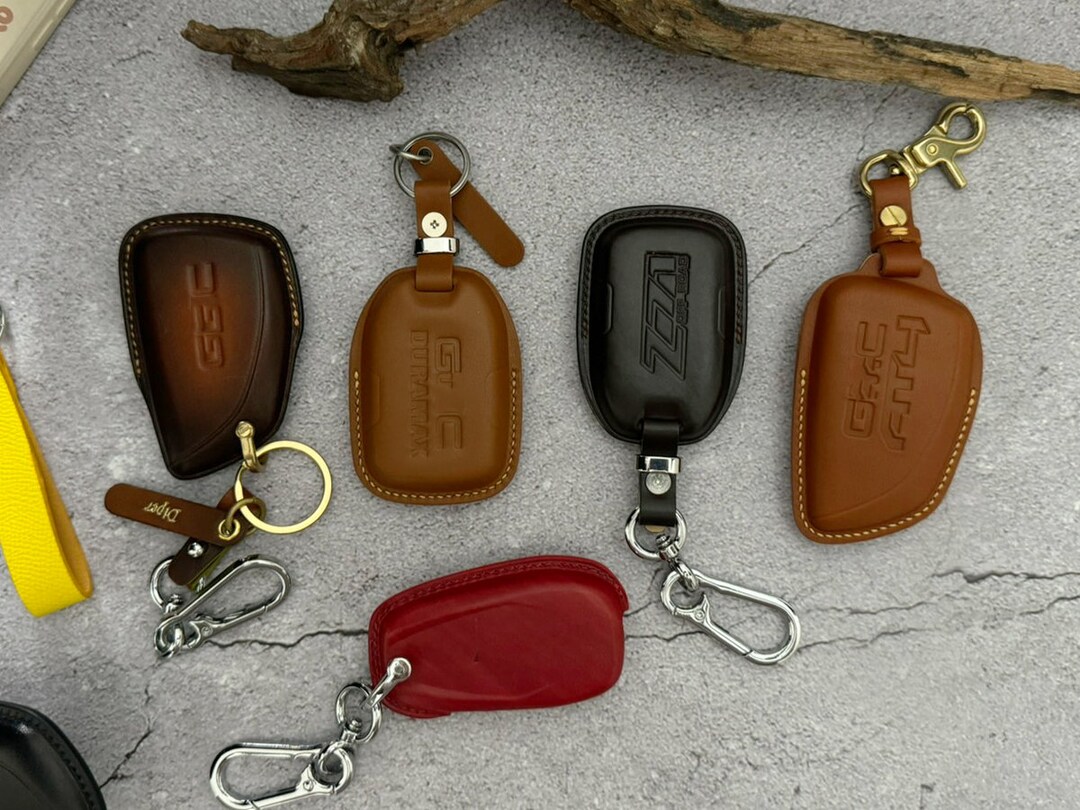 Custom Leather Key Fob Cover for Chevrolet Tahoe & Suburban Handcrafted ...