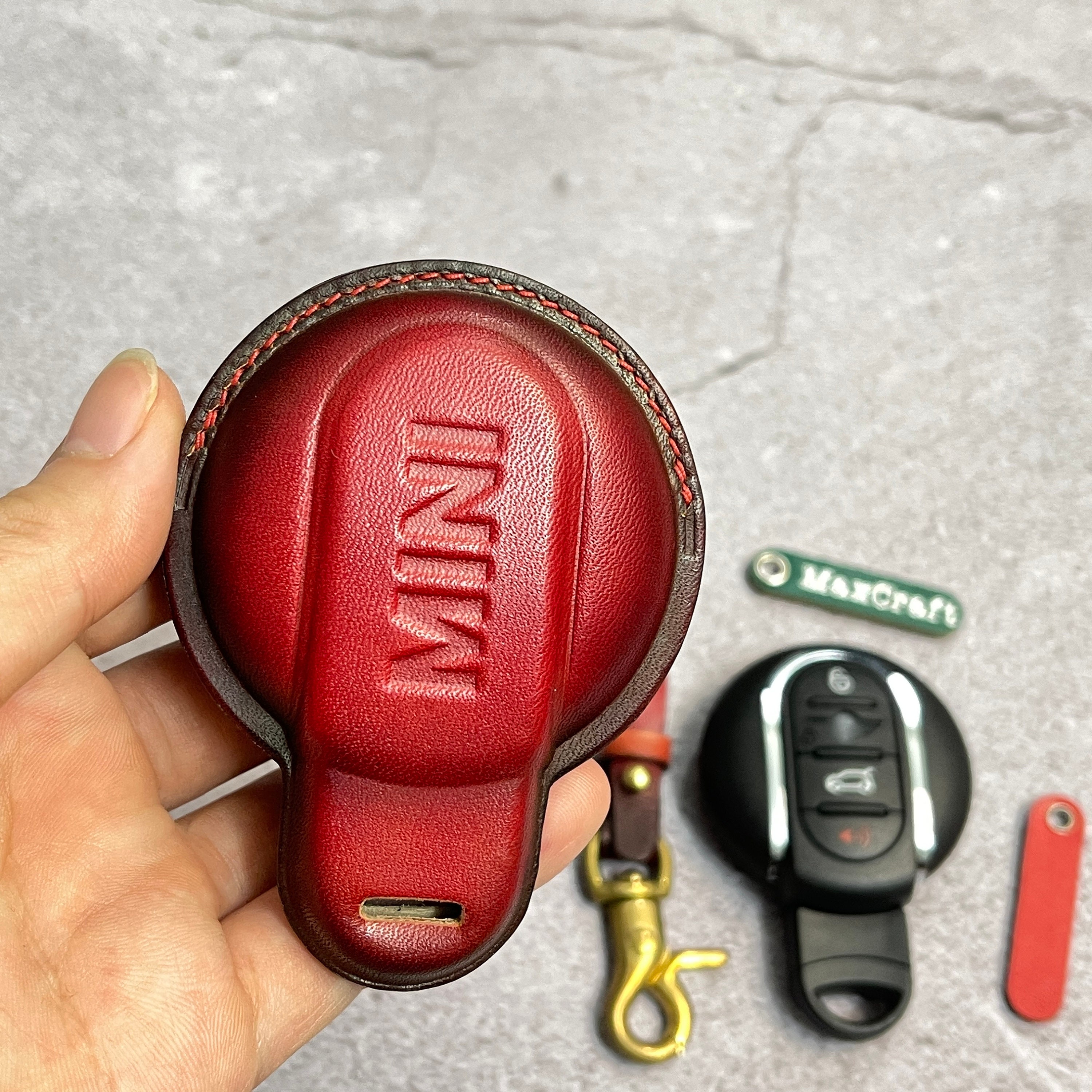 Mini Cooper F Series Key Fob Case Genuine Leather Cover With Keyring ...