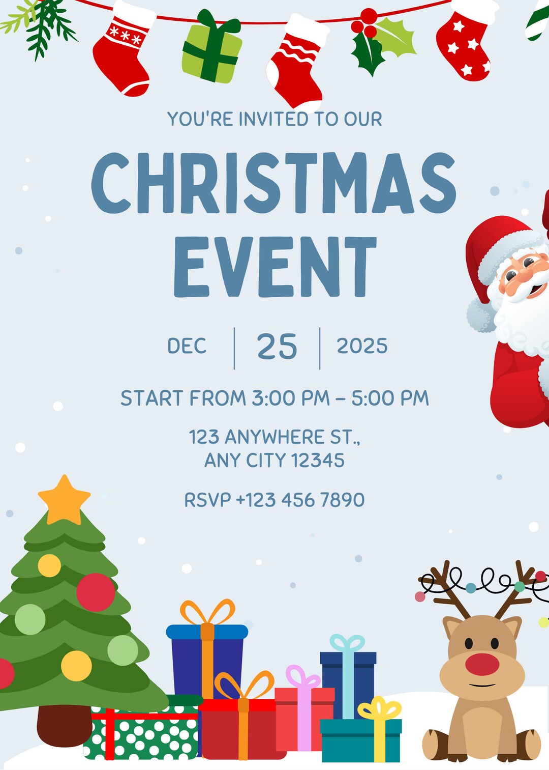 Christmas Event Digital Invitation - Etsy