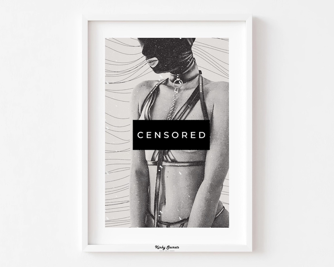 Abstract Erotic Bondage Art Shibari Style Ropes On Nude Figure Modern 0743
