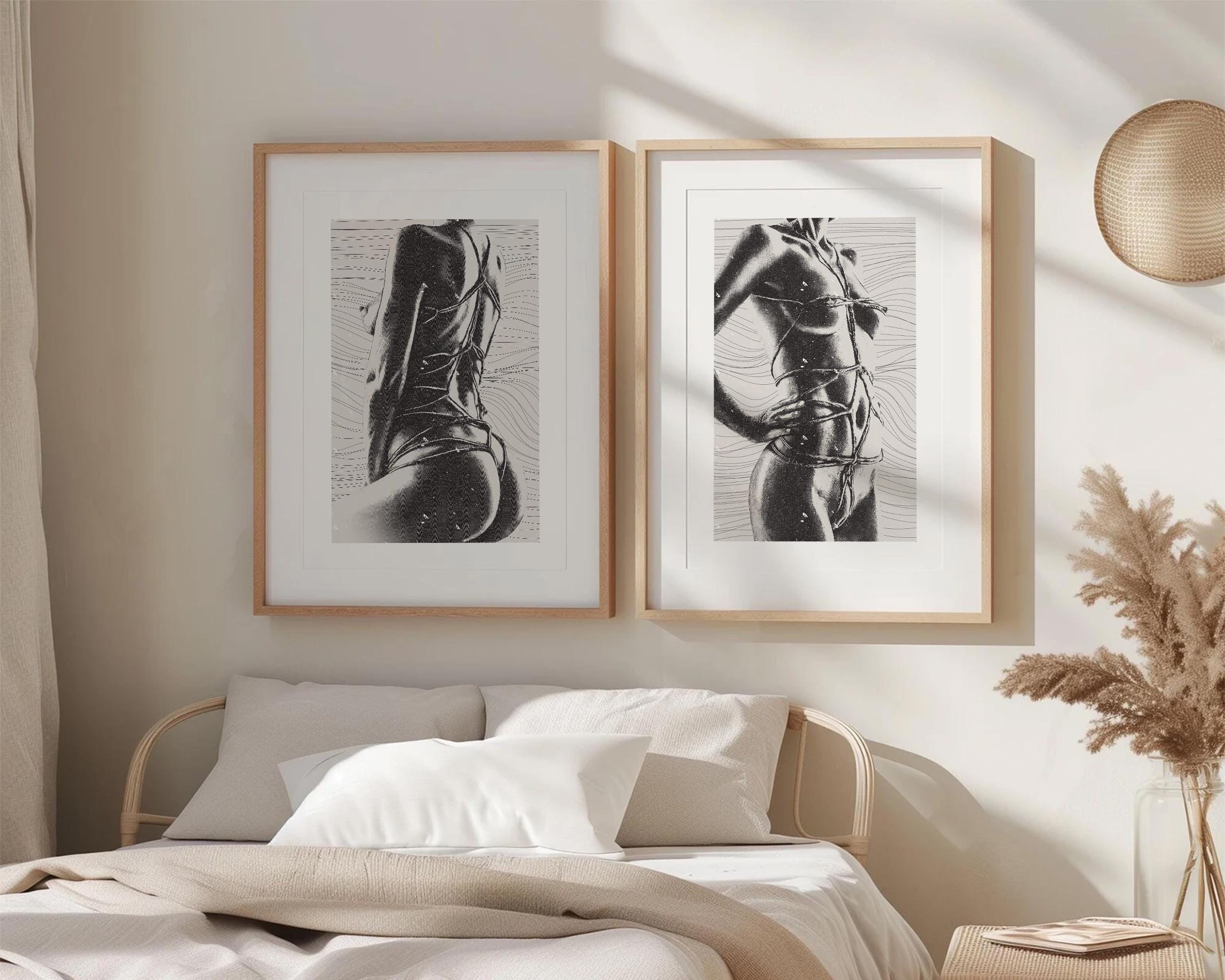 Shibari Rope Wall Art, Shibari Fine Art Print, Set of 2 Prints, Large ...