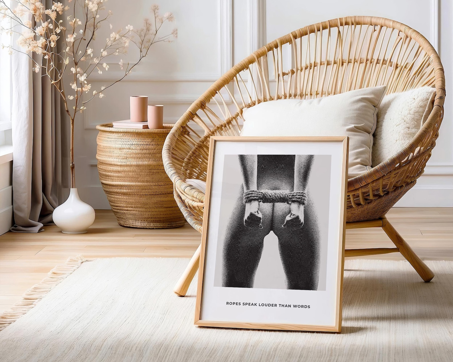 Shibari Inspired, Beauty in Rope, Sensual Body Art, Bedroom Decor, Shibari Fine Art Print ...