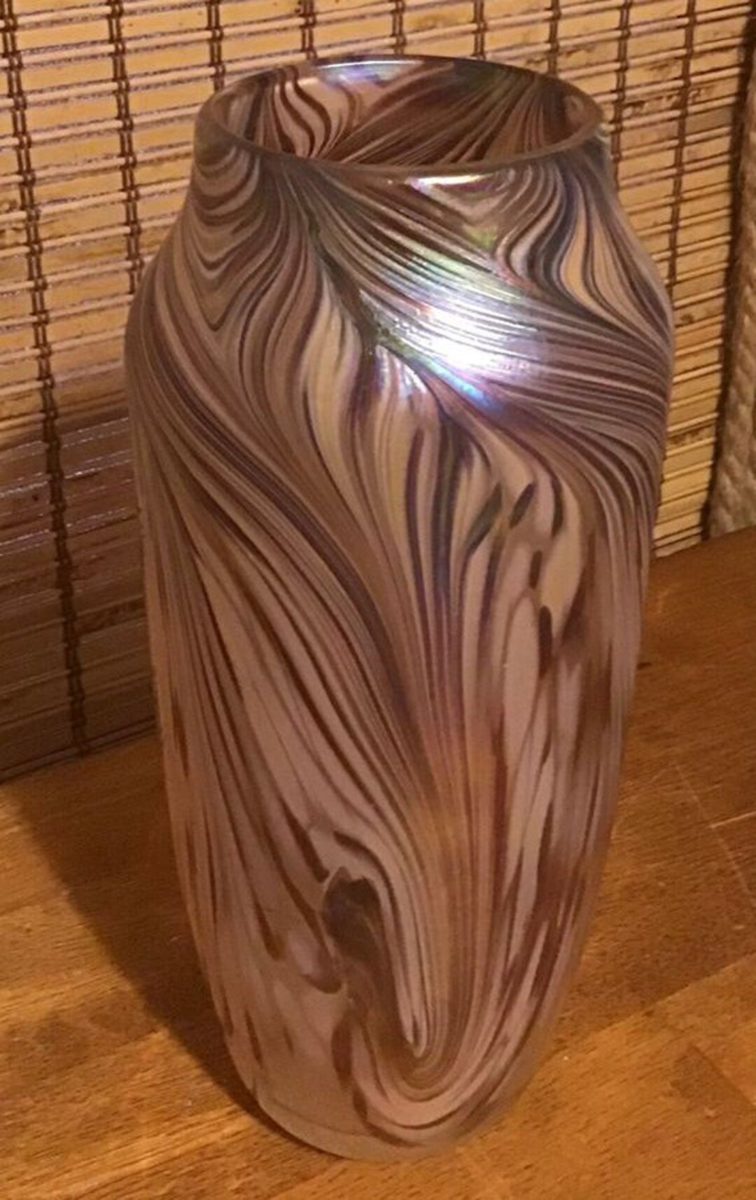 Rose Tree Hand Blown Contemporary Art Glass Vase signed - Etsy