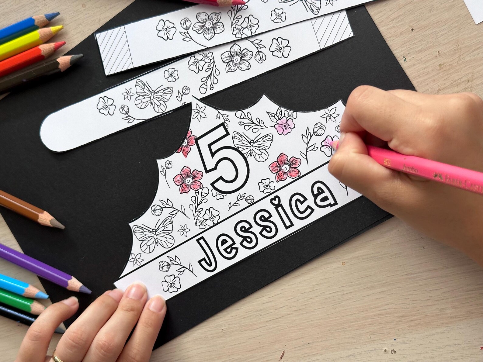 Personalized Birthday Paper Crown for Kids, Printable Birthday Crown ...