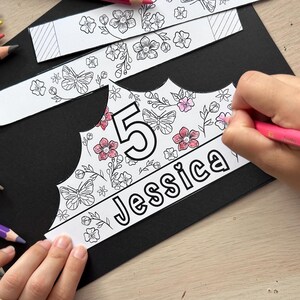 Personalized Birthday Paper Crown for Kids, Printable Birthday Crown ...
