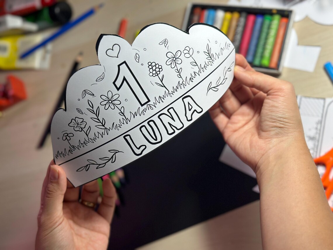 Personalized Birthday Paper Crown for Kids, Printable Birthday Crown ...