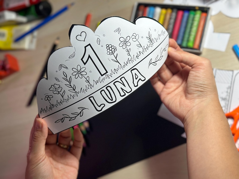 Personalized Birthday Paper Crown for Kids, Printable Birthday Crown ...