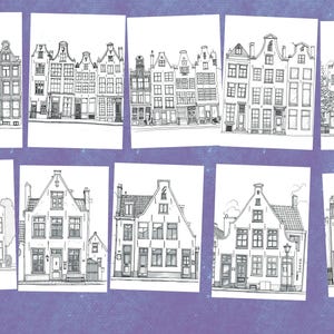 40 Printable Coloring Amsterdam Houses Pages, Architecture Coloring ...