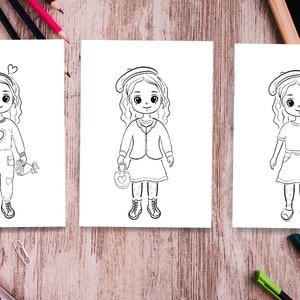 Printable Paper Doll Dress up Kit, Valentine’s Day Dress up Activity ...