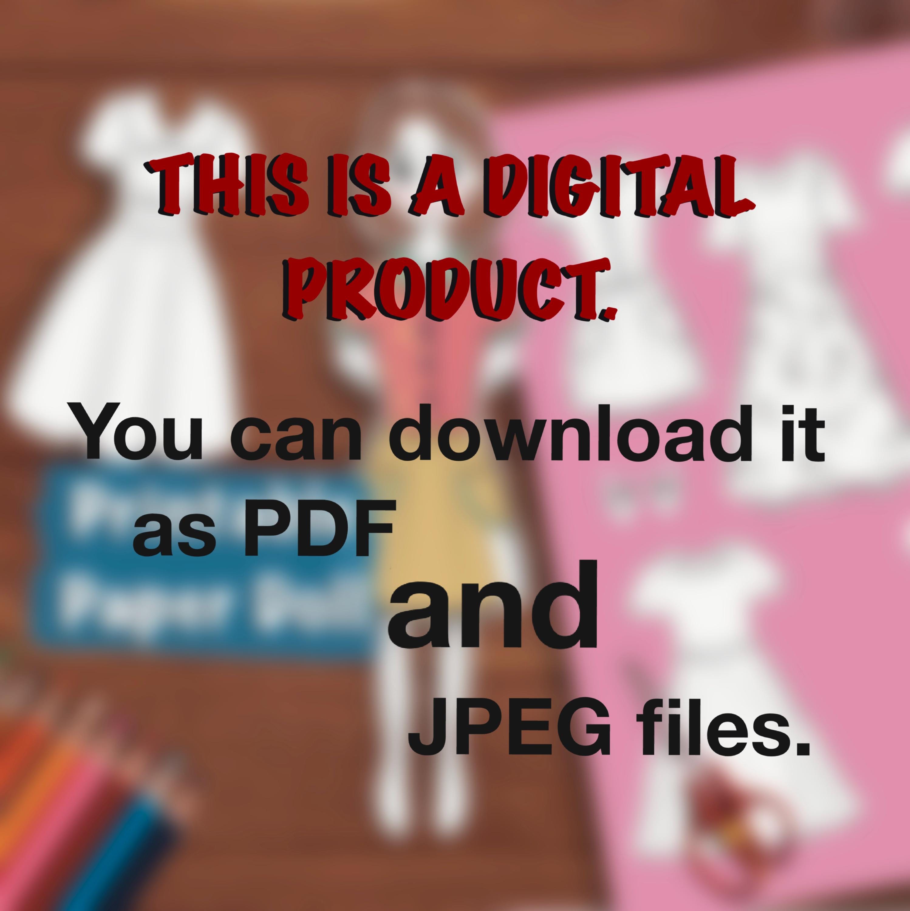 Paper Doll Dress up Activity for Kids, Printable Coloring Paper Doll ...