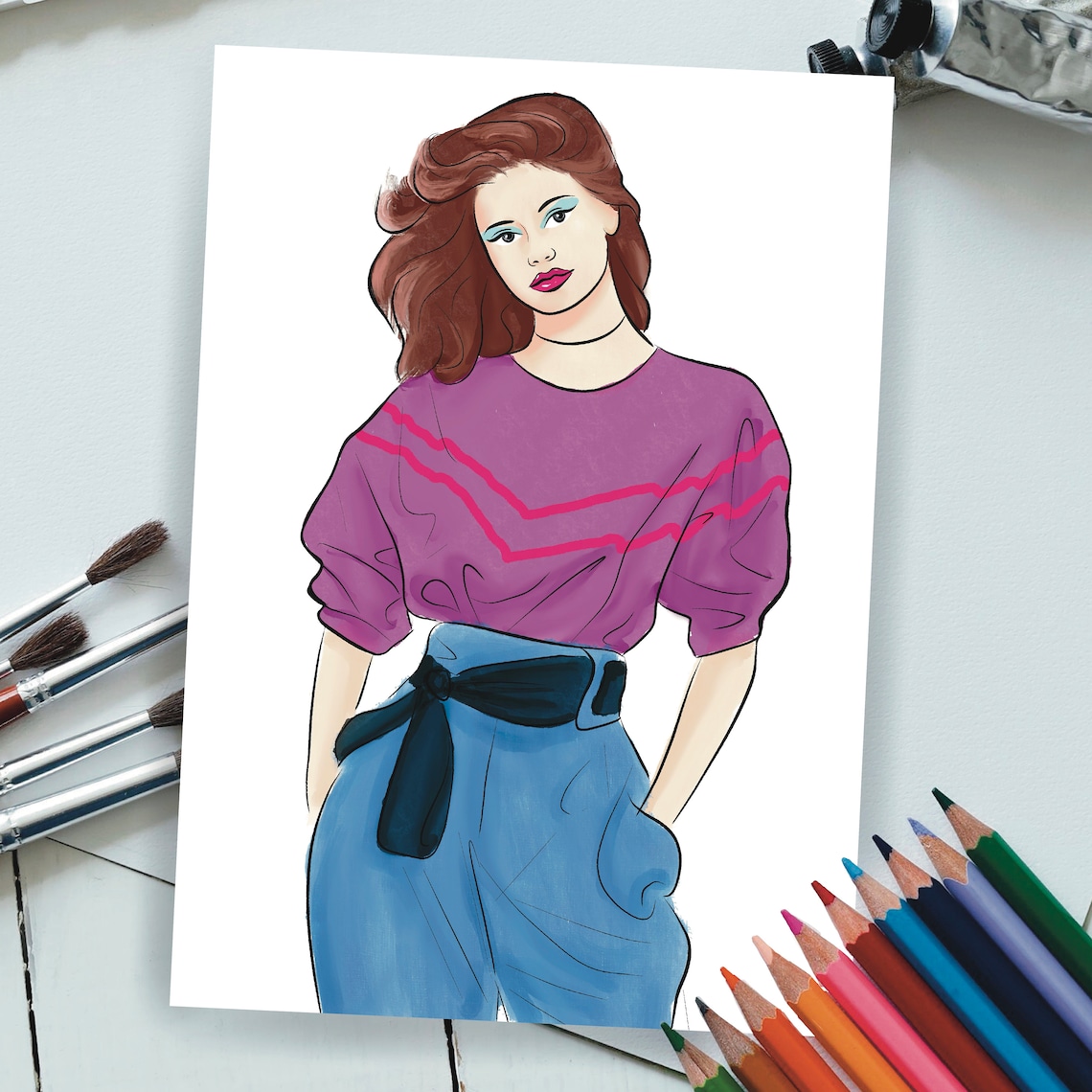 90’s Fashion Design Coloring Pages, Printable Coloring Book, Fashion ...