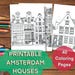 40 Printable Coloring Amsterdam Houses Pages, Architecture Coloring ...