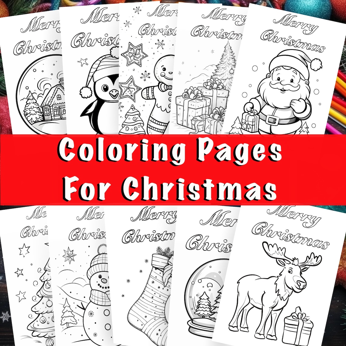 Christmas Coloring Pages for Kids Toddlers Preschoolers Christmas ...