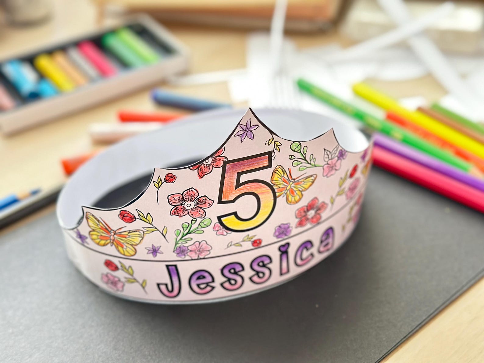 Personalized Birthday Paper Crown for Kids, Printable Birthday Crown ...